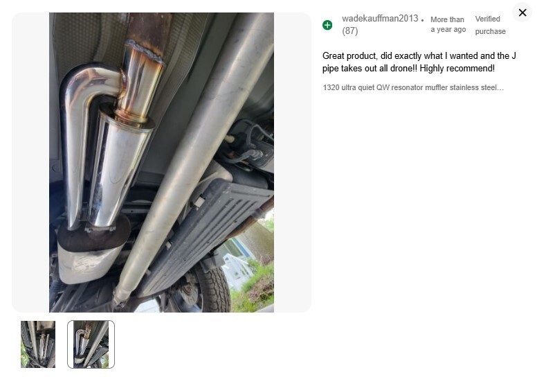 1320 Performance Ultra Quiet SH QW Resonator Muffler Universal 2.5 ...