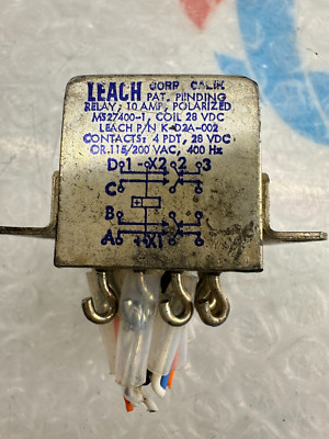 LEACH RELAY # MS27400-1 | eBay