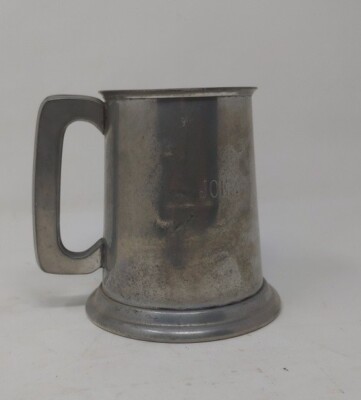 ENGLISH PEWTER, CLEAR BOTTOM STEIN. RAIMOND VINERS OF SHEFFIELD MADE IN ...