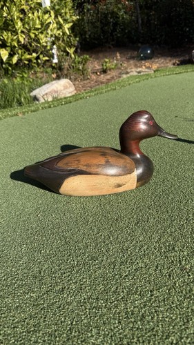Vintage Carved And Signed Tom Taber 14 Inch Canvasback Duck Decoy | eBay