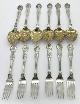 English Sterling Silver Flatware Bulldog Pattern. Birmingham 1915 Date ...
