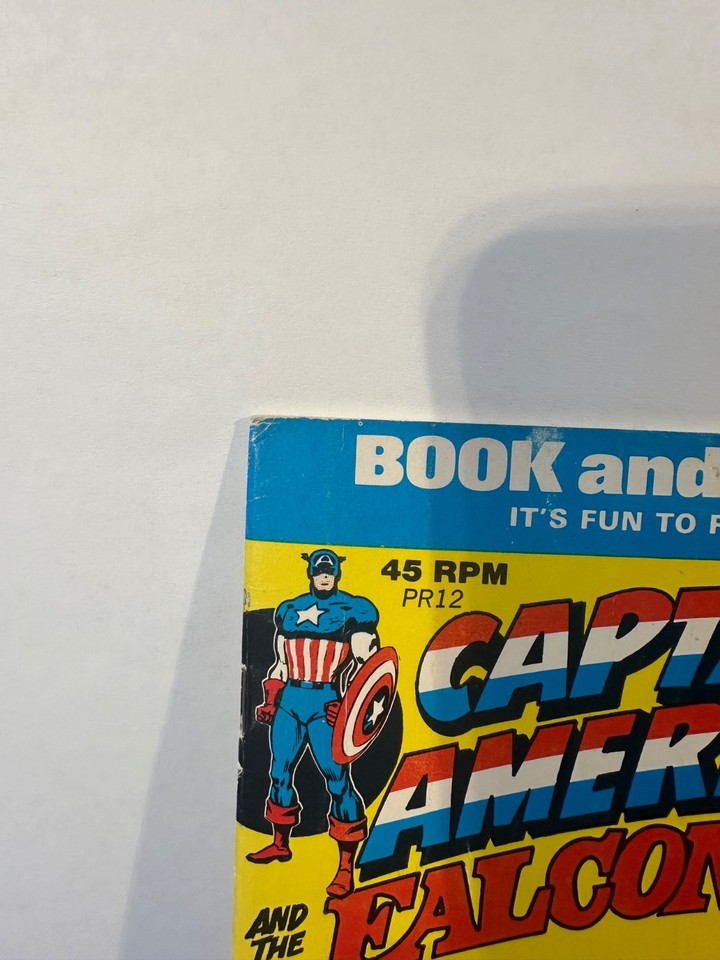 Vintage 1974 Captain America and the Falcon Book & Record Set Marvel ...