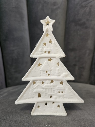 Tk Maxx Homesense White Ceramic Light Up Christmas Tree Ornament ...