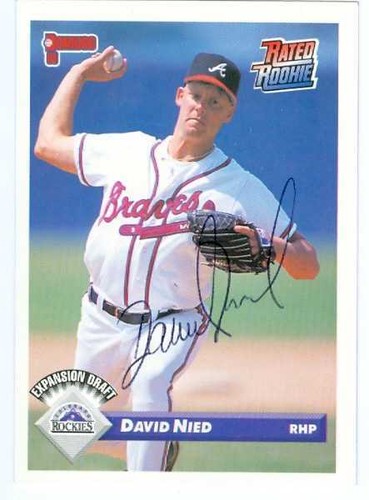 David Nied autographed Baseball Card (Rockies) 1993 Donruss Rated ...