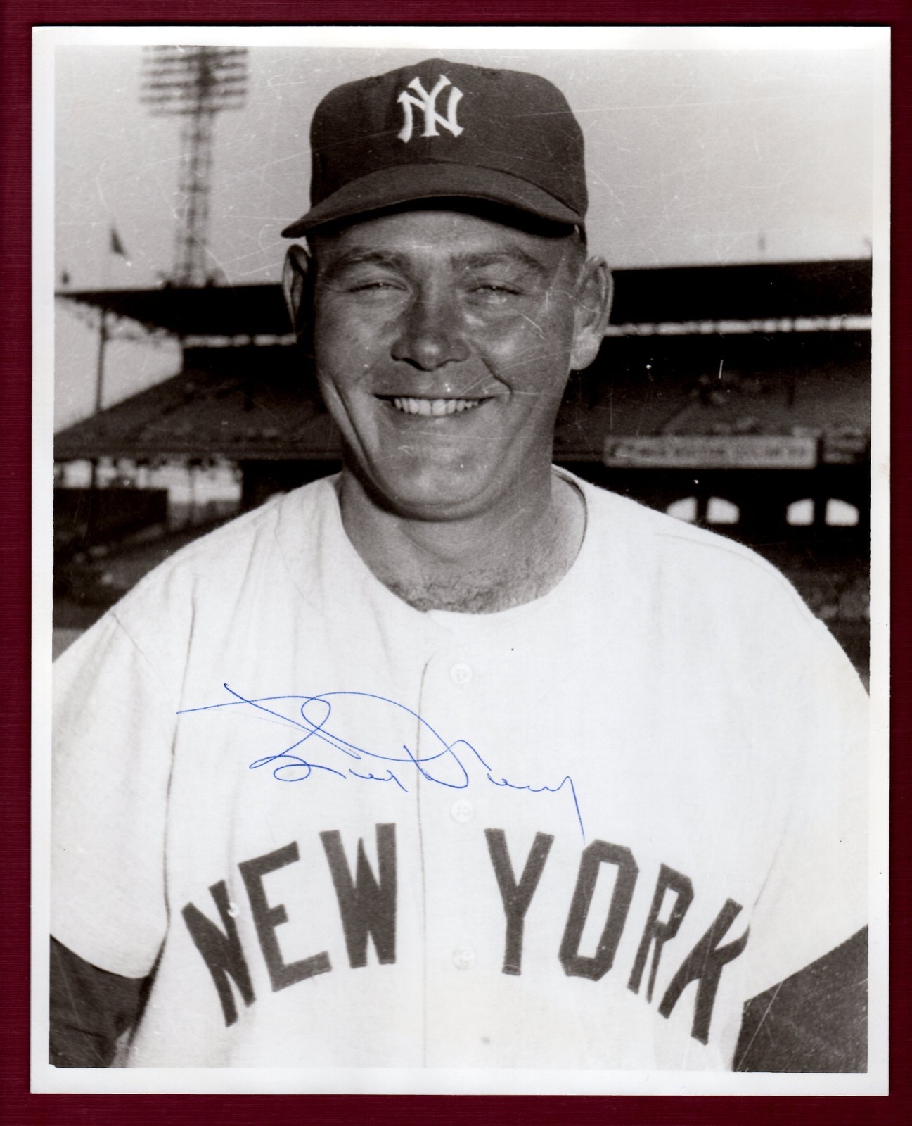 BUD DALEY (1932-2024), New York Yankees AUTOGRAPH 8x10 professional ...