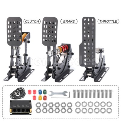 3 Pedal Set Sim Pedals (Throttle+Brake+Clutch)+USB Controller for ...