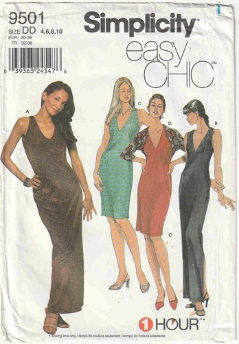 FF Simplicity 5095 Strapless Halter Neck Evening Dress Sewing Pattern ...