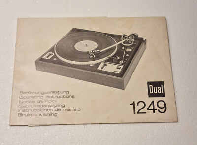 ⭐️⭐️⭐️ Original DUAL 1249 Bedienungsanleitung ⭐️⭐️⭐️ | eBay.de