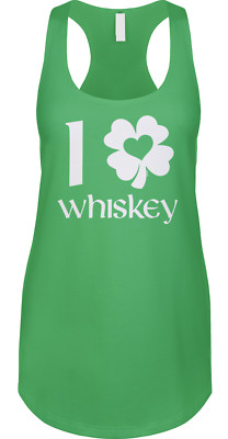 I Clover With Heart Whiskey Love St Patricks Day Drinking Drunk Ladies ...