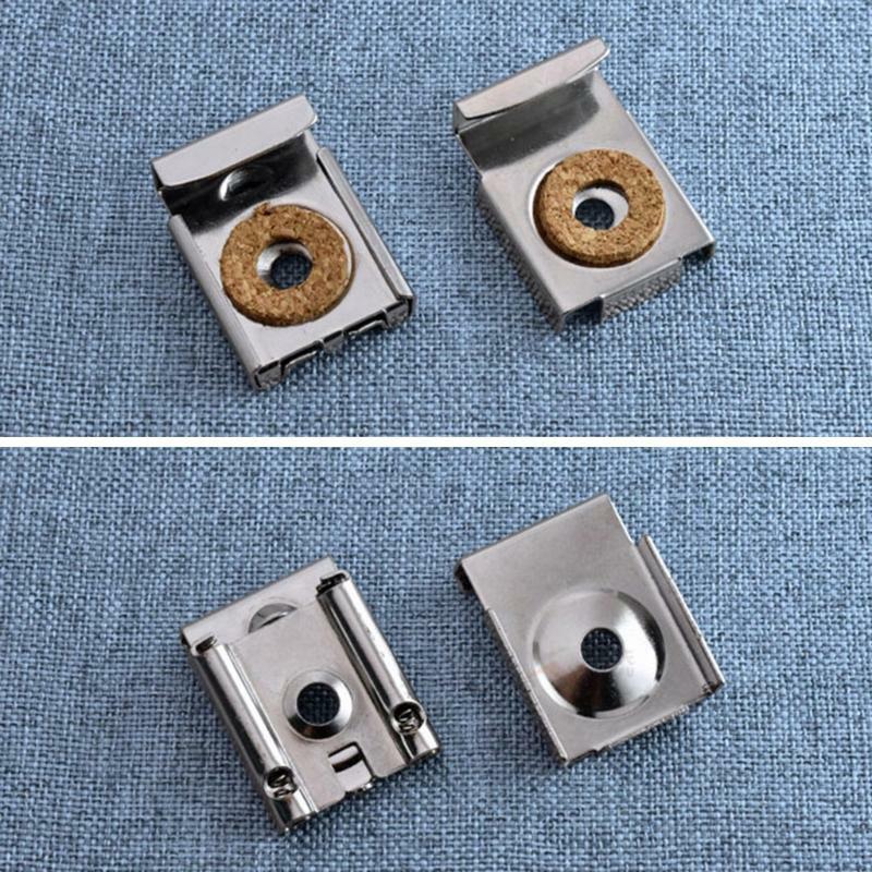 4x Glass Clips Mirror Support Sheet Dresser Mirror Fixed Fitting Easy ...