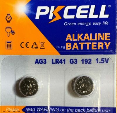 LR41 PKCELL 192 (2 piece) LR41 AG3 392A 192 SR41 LR736 392 Alkaline ...