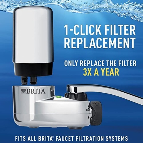 Brita Tap Water Faucet Filtration System with Filter Change Reminder ...