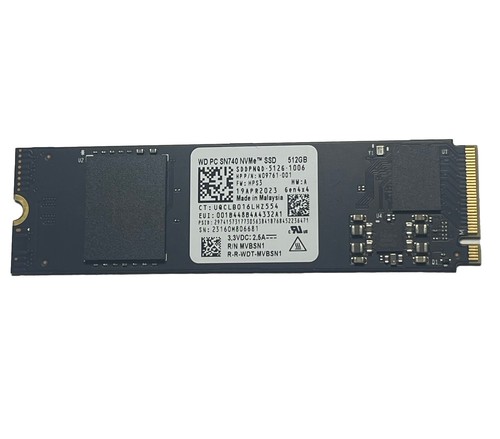 WD PC SN740 512GB NVMe PCIe Gen4 x4 M.2 2280 SSD (Model# SDDPNQD-512G ...