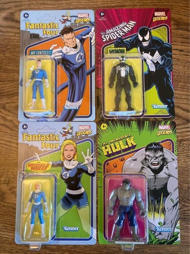 Marvel Legends Kenner Retro Collection 3.75 Lot Unpunched F4 Venom Hulk ...