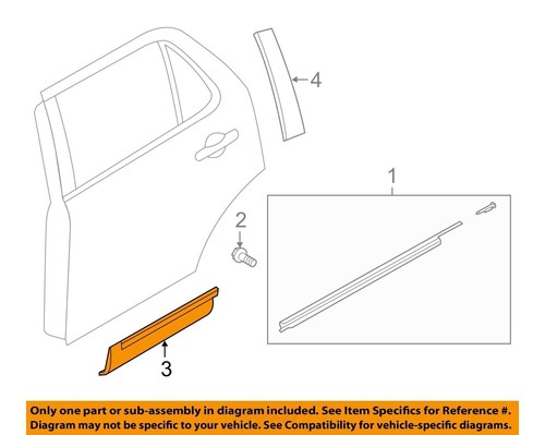 Ford OEM 2017-19 Explorer Rear Door Lower Molding Trim Right ...
