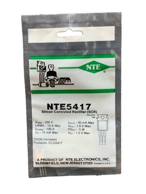 NTE5417 Silicon Controlled Rectifier (SCR) TO220 (isolated) ECG5417 | eBay