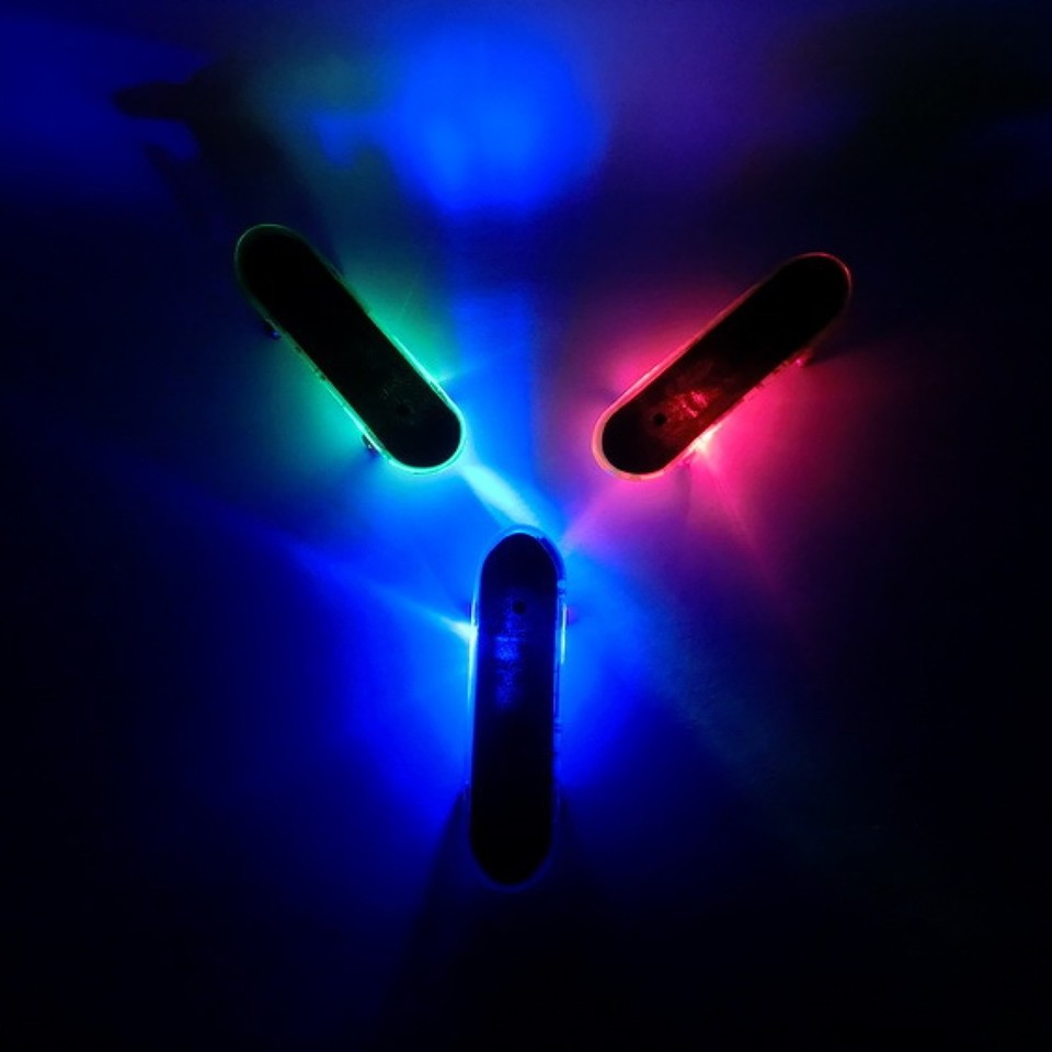 Mini LED Flashing Finger Board Colorful Skateboard Boys Kids Children ...