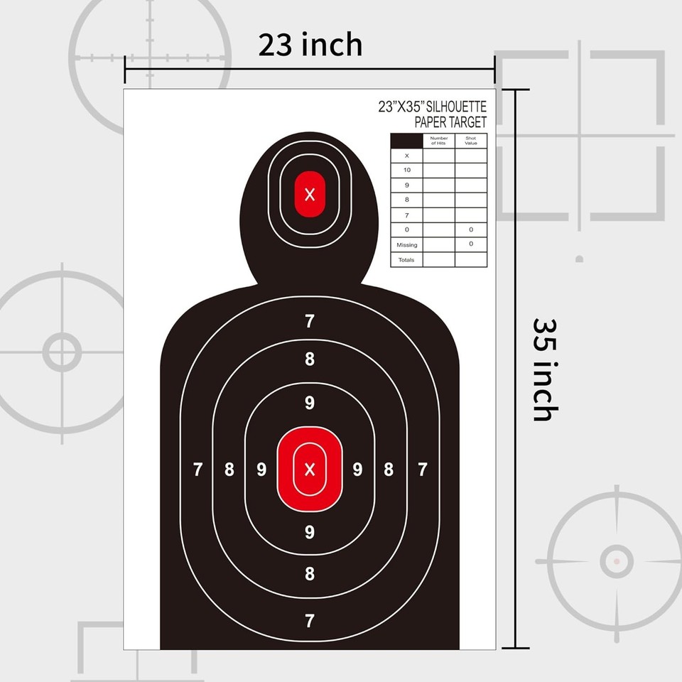23x35 Inch Shooting Targets,Paper Silhouette Shooting Targets for ...