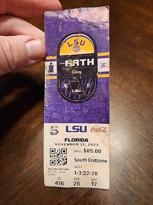 LSU Vs Florida Ticket Stub 11/11/23 Jayden Daniels 234 Yds Rushing | eBay