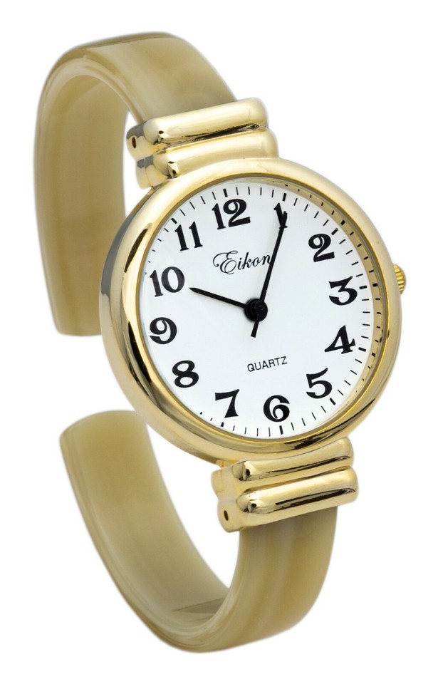 Blekon Collections Women's Quartz 31mm Case Multicolor Acrylic Cuff ...