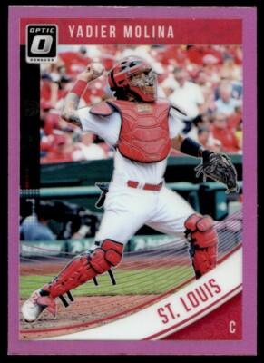 2018 Donruss Optic Pink Holo Yadier Molina L1 St. Louis Cardinals #142 ...