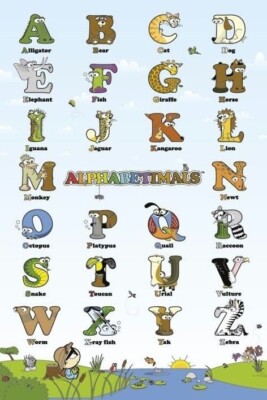 TEACHING POSTER - ALPHABETIMALS 24x36 Teach Teacher Learn Alphabet ...