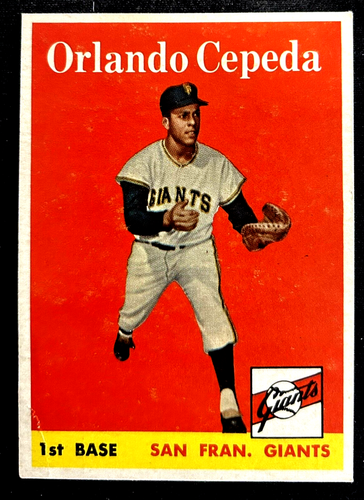 1958 Topps Set-Break #343 Orlando Cepeda SF Giants 1st Base Excellent ...