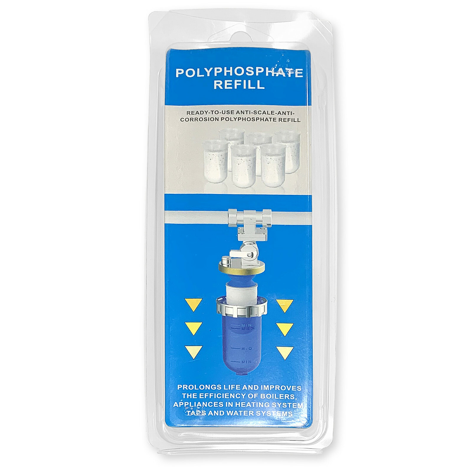 Replacement Cartridge for Polyphosphate Feeder Scale Inhibition 6 Pack ...