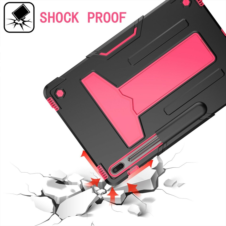 For Samsung Galaxy Tab S7 FE 12.4 (T730/T736B) Rugged Case w/ Built In ...