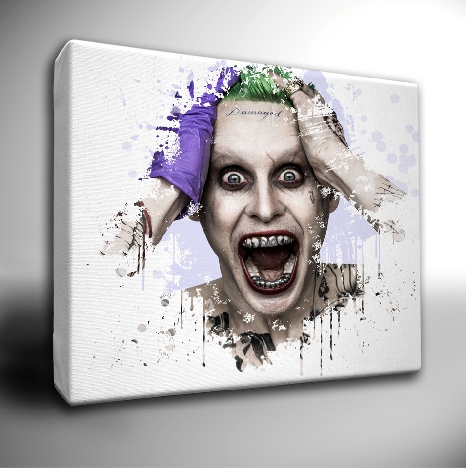 Marvel Avengers / DC Characters paint splatter CANVAS Wall Art Picture ...