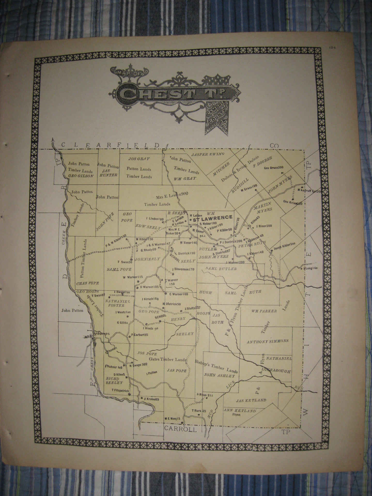 ANTIQUE 1890 CHEST UPPER YODER TOWNSHIP CAMBRIA COUNTY PENNSYLVANIA ...