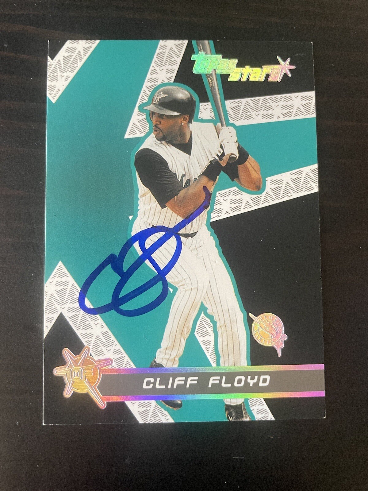 2001 Topps Stars #9 Cliff Floyd Florida Marlins Signed Card Autographed ...
