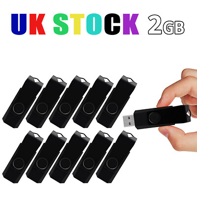 10Pack 2GB USB 2.0 Flash Drives Metal Memory Stick Thumb Pen Drive for ...