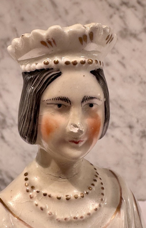 Antique Staffordshire Queen Victoria Figure Cloak with Sash 12" | eBay