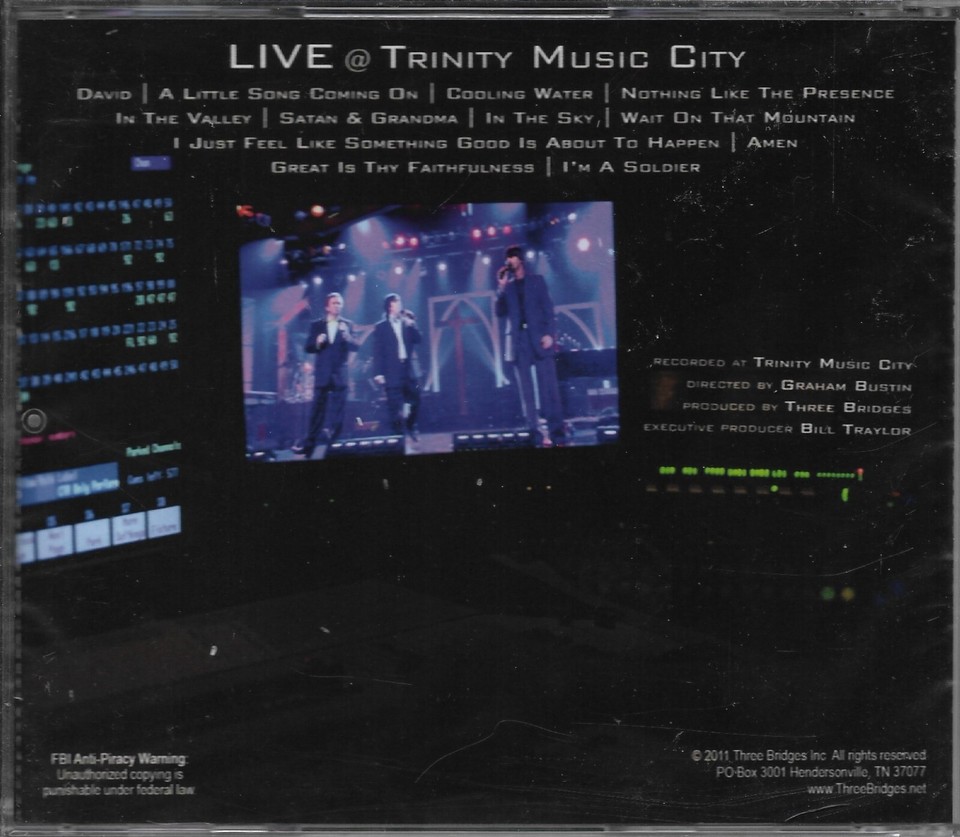 THREE BRIDGES....."LIVE @ TRINITY MUSIC CITY".......NEW SEALED GOSPEL ...