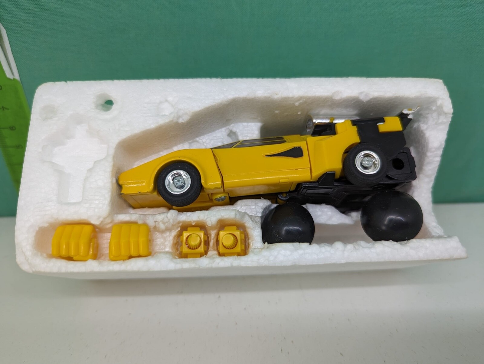 DIACLON TRANSFORMER SUPER COUNTACH LP 500S YELLOW CAR ROBOT 1980 TAKARA ...