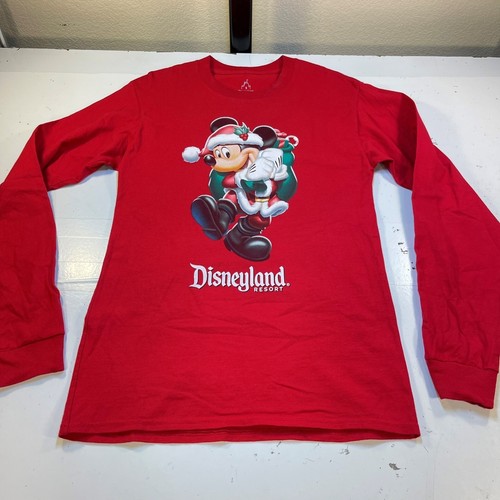 DISNEY DISNEYLAND SANTA MICKEY MOUSE CHRISTMAS TEE T SHIRT Womens ...
