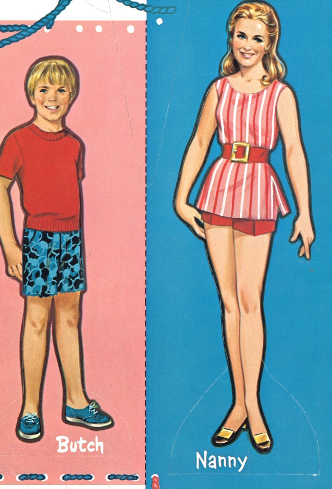 VINTGE NANNY & PROFESSOR PAPER DOLL LASER REPRODUCTION~Org SZ UNCUT NO ...