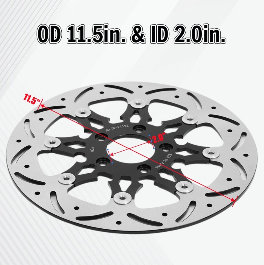 11.5" Floating Front Rear Brake Rotors Dyna Low Rider Super Glide FXR ...