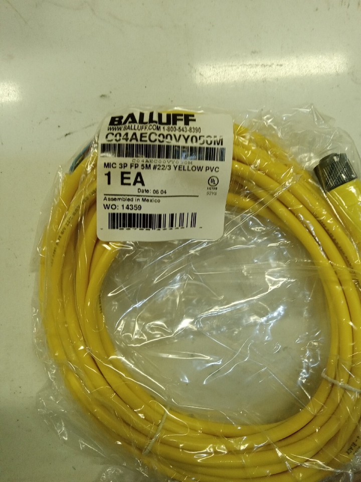 Balluff C04AEC00VY050M Sensor Cable, 5M, 5 Pin Female, new (R) | eBay