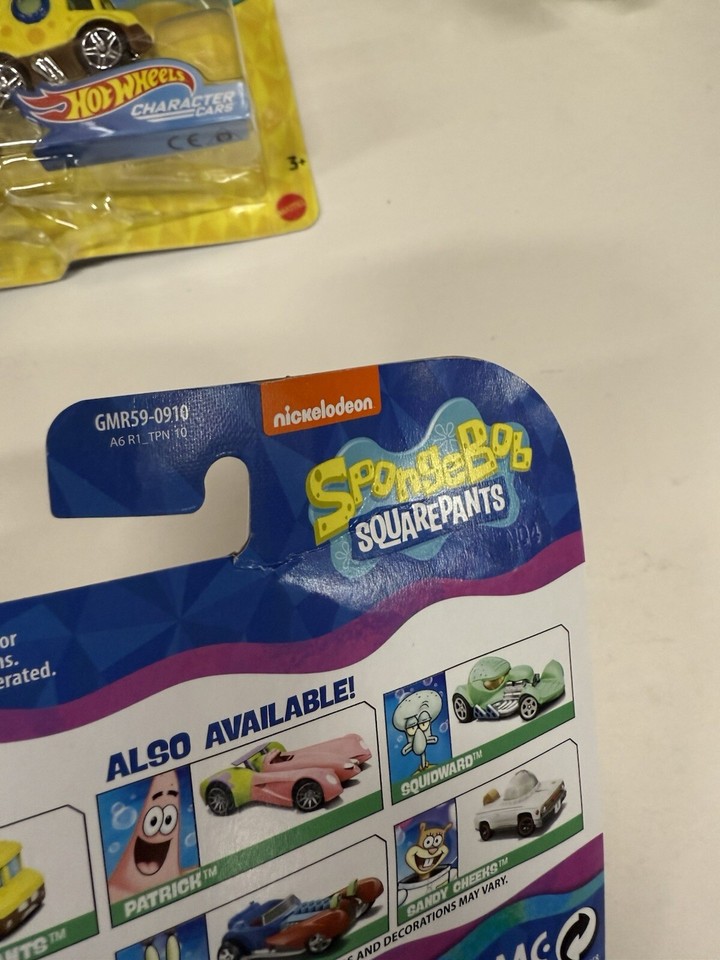 *Creased Box* Hot Wheels 2020 SpongeBob Character Cars Complete Set of ...