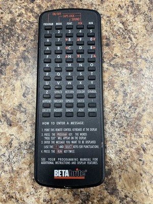 Betabrite Remote Control for Adaptive Micro Systems LED Sign REMOTE ...