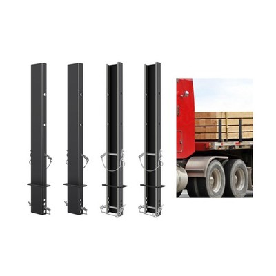 30 in 4 Pcs Adjustable C Channel Pipe Stake, Trailer Stake Sides Rails ...