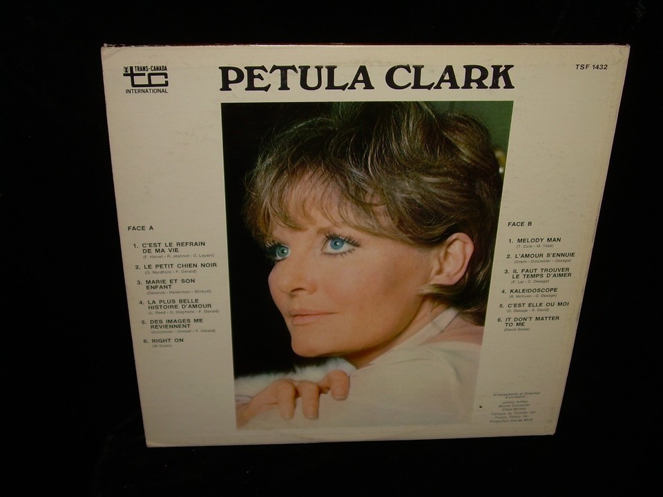 Petula Clark LP TRANS CANADA 1432 C'est Le Refrain De Ma Vie CANADA 1970 | eBay