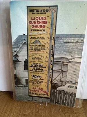 Ketchikan Alaska Liquid Sunshine Gauge Tallest Rain Gauge Vintage ...