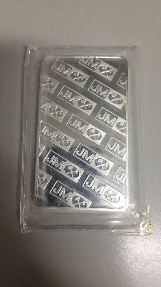 JOHNSON MATTHEY 10 TROY OZ .999 FINE SILVER BAR "10 OUNCES TOTAL ...
