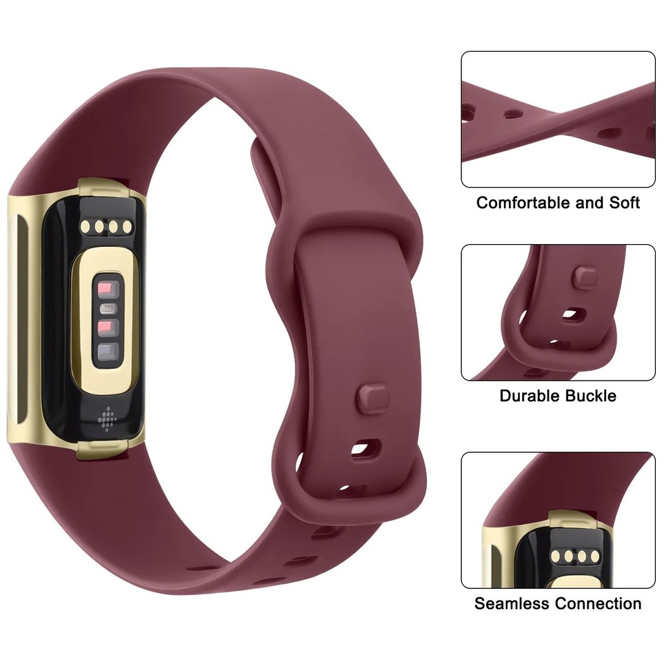 For Fitbit Charge 5 charge 6 replacement strap silicone sport watch ...