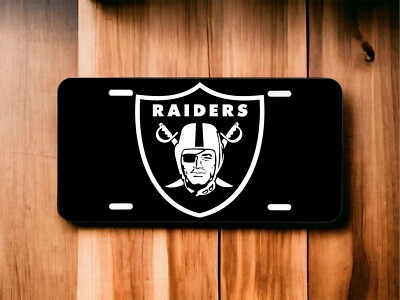 Las Vegas Raiders Fan Laser Engraved Front License Plate Black Aluminum ...