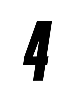 Racing Number #4 Motorcycle Vinyl Decal Sticker you choose size and ...