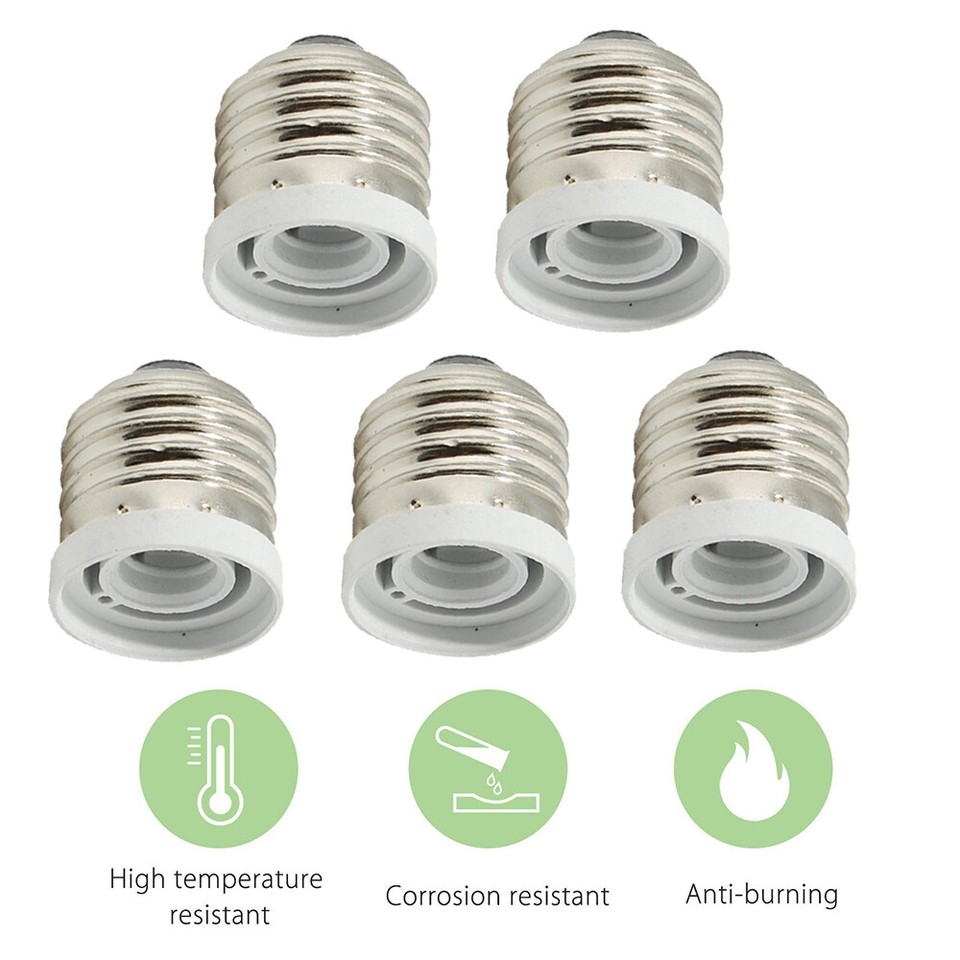 Light Bulb Socket Adapter Medium Base E26 E27 To E12 Candelabra Screw ...